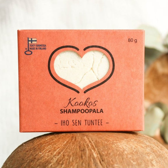 Catteco kookos shampoopala 80g, vegaaninen tuote – Pieni punainen tupa